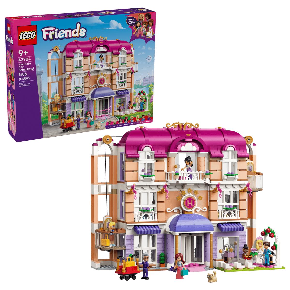Конструктор LEGO Friends 42704 Гранд-отель в Хартлейк-Сити, 1406 дет.