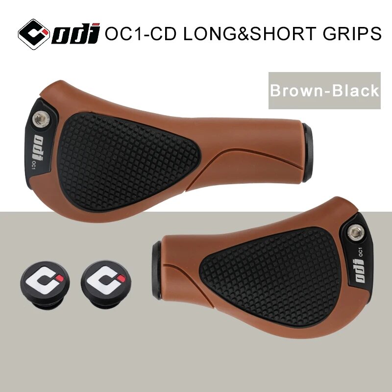ODI OC1-CD Ручки для руля велосипеда из алюминия и резины Brown-Black