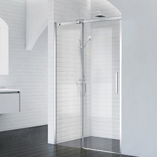Душевая дверь в нишу BelBagno Acqua -BF-1-130-C-Cr профиль хром