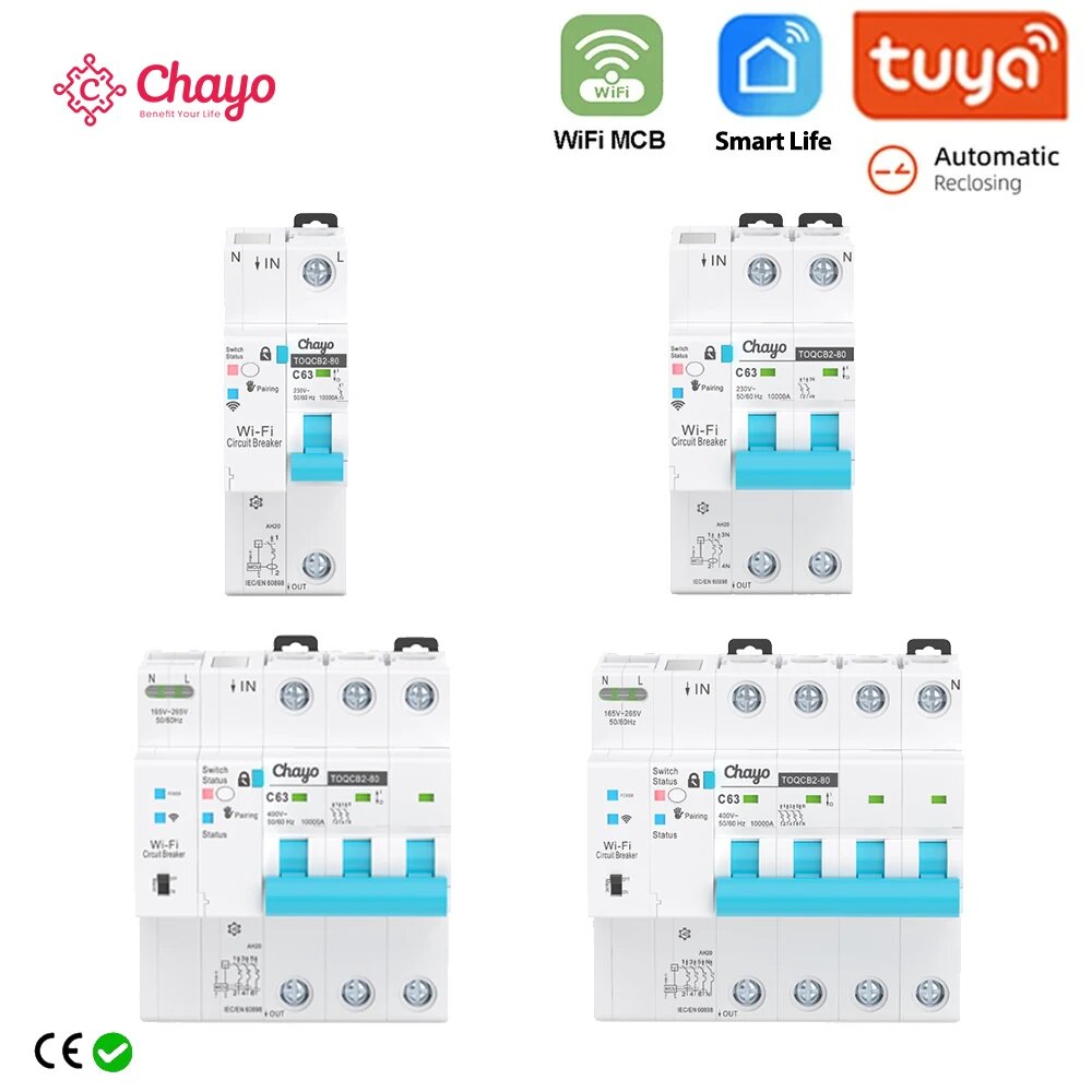 Tongou Tuya Wi-Fi умный автомат 1-63A