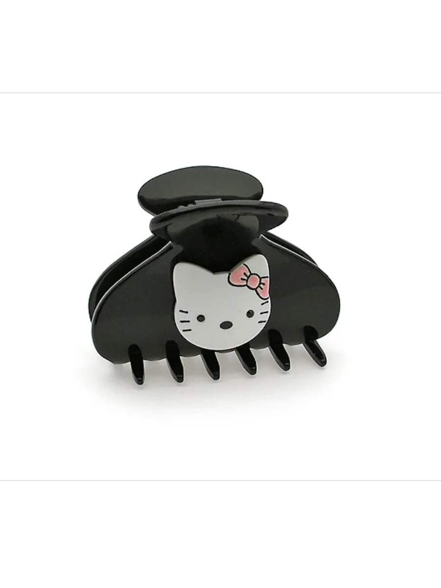 Зажим для волос "Кошка" Magie Accessoires, чёрный/белый, пластик, 6 см