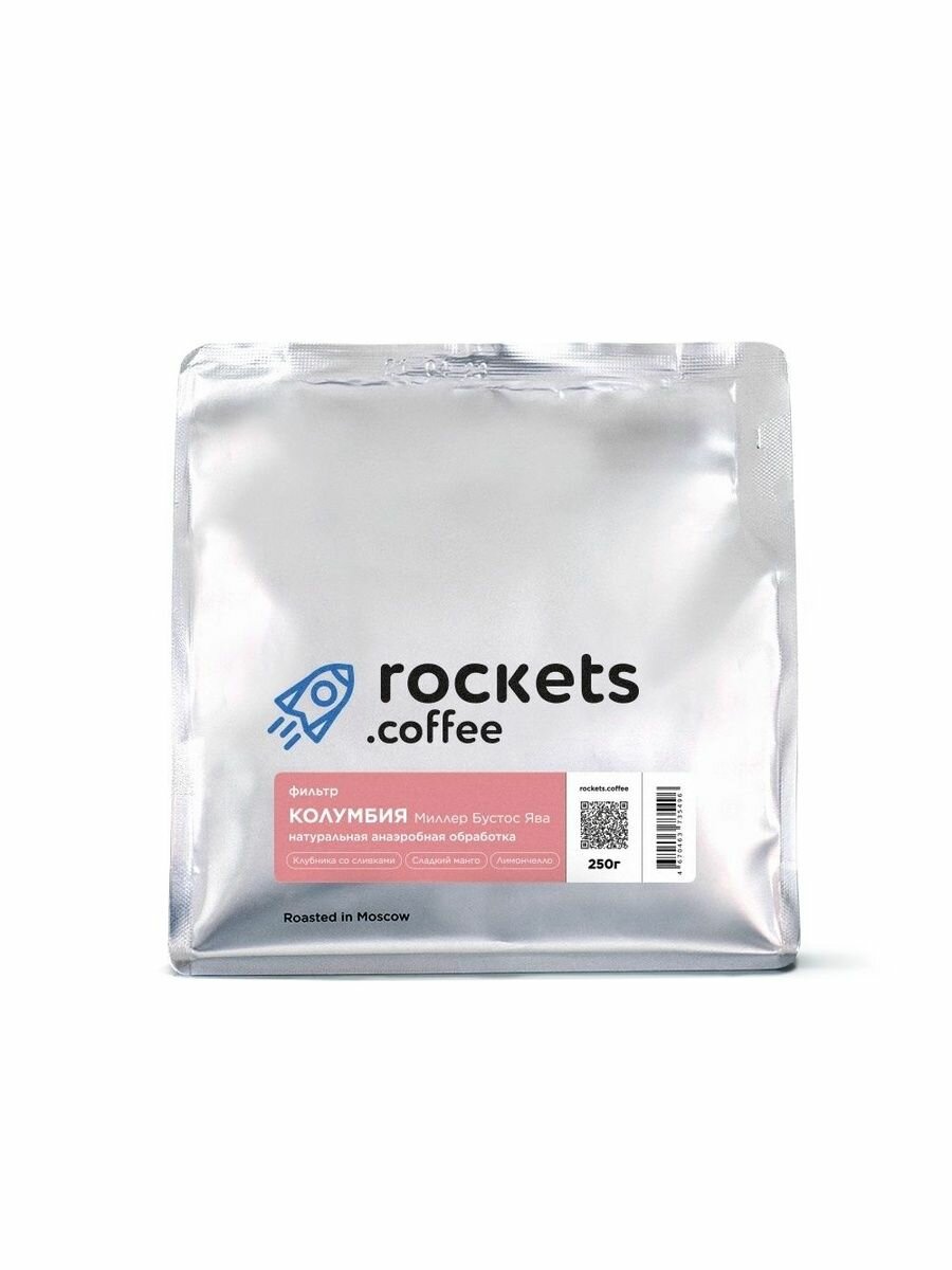 Кофе в зёрнах 250г, Колумбия Миллер Бустос Ява, rockets.coffee