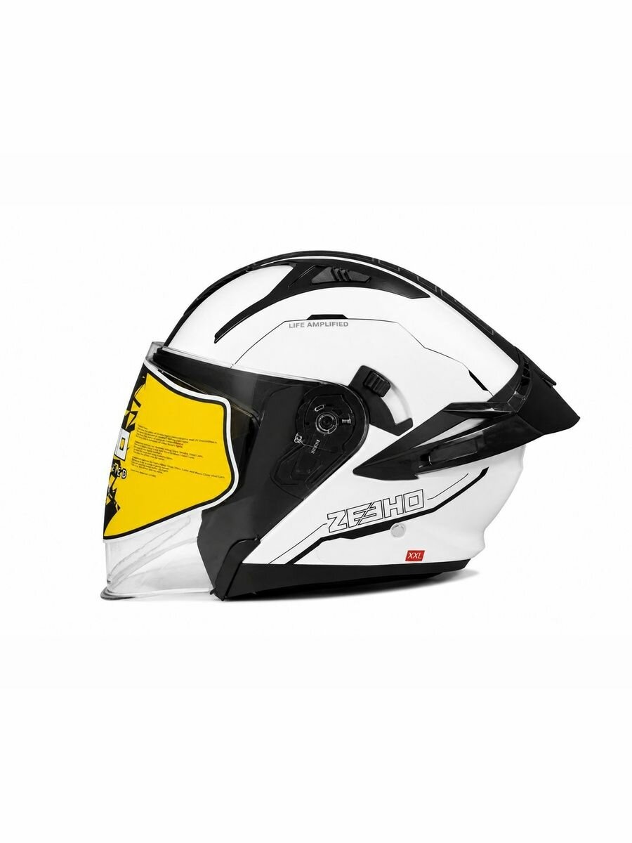 Мотошлем с очками ZEEHO Helmet XXL White