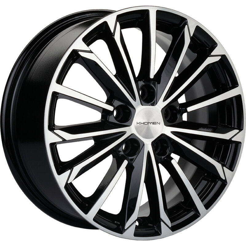 Литой колесный диск Khomen Wheels KHW1611 (Huyndai/Kia) 6,5x16/5x114,3 ET50 D67,1 Black-FP