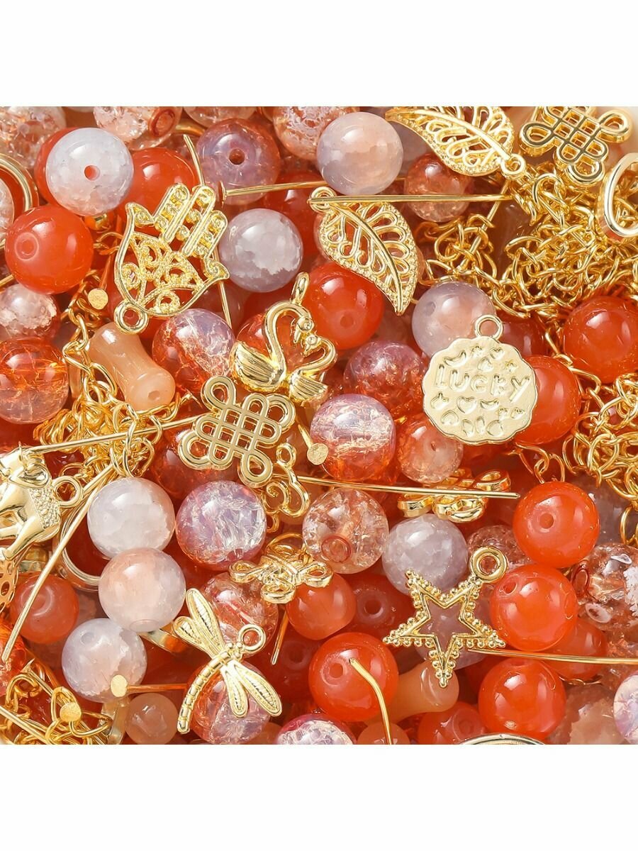30g Металлические смешанные стеклянные бусины DIY Ювелирные аксессуары.