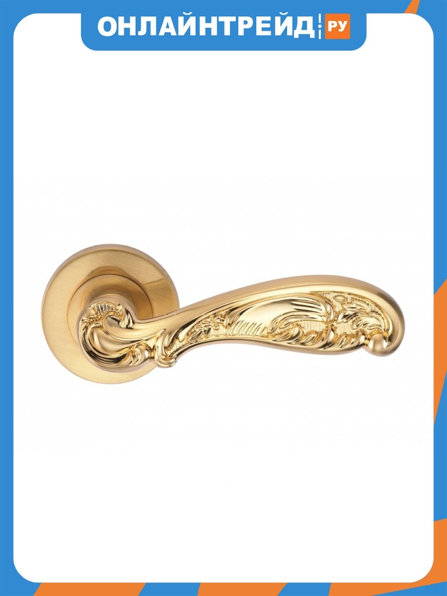 Дверная ручка Archie GENESIS FLOR S. GOLD (20G), мат. золото