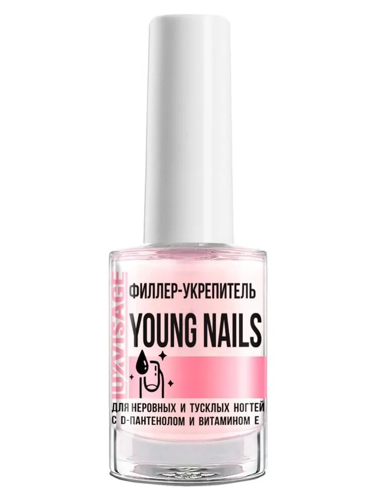 Филлер-укрепитель LUXVISAGE YOUNG NAILS для неровных и тусклых ногтей с D-пантенолом и витамином Е