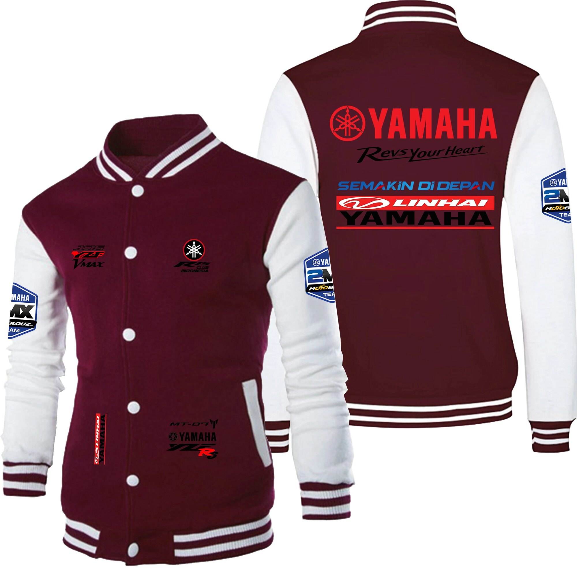Куртка Yamaha, размер L, бордовый