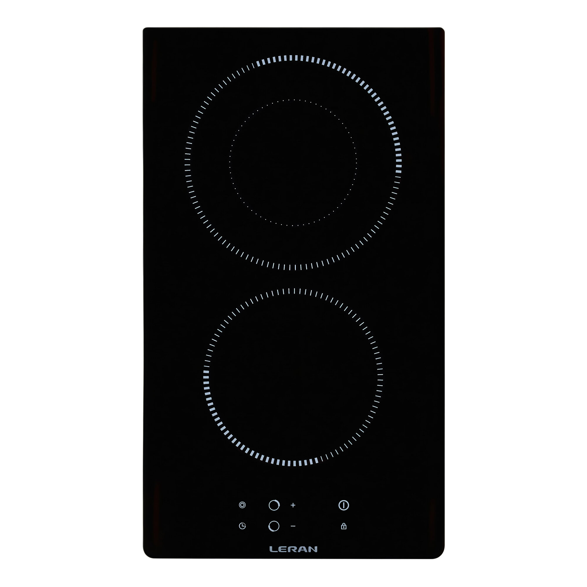 Варочная поверхность электрическая Leran Basic EH 3020 BG, Мощность 2600 Вт, Стеклокерамика, 2 конфорки