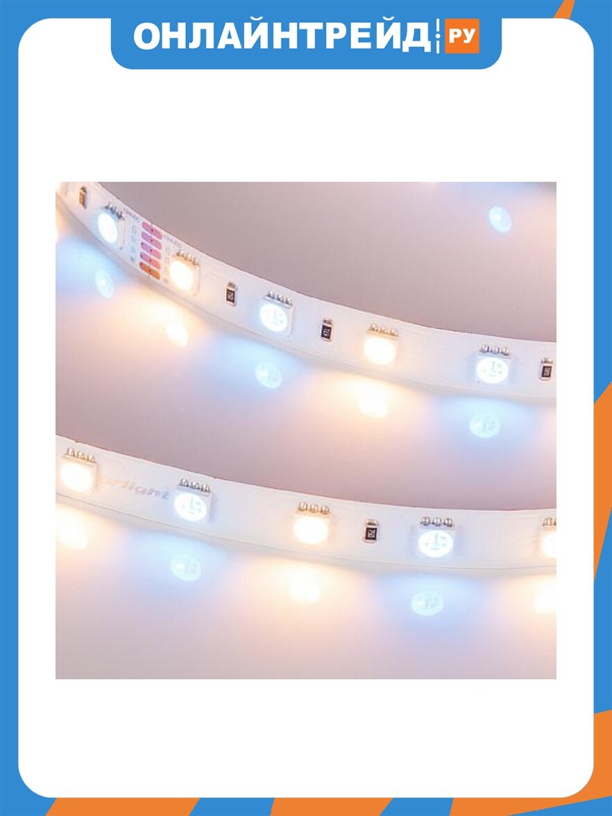 Светодиодная лента Arlight RT-B60-10mm 24V RGBW-Warm 14.4 W/m, IP20, 5060, Открытый (Упаковка 5 метров)