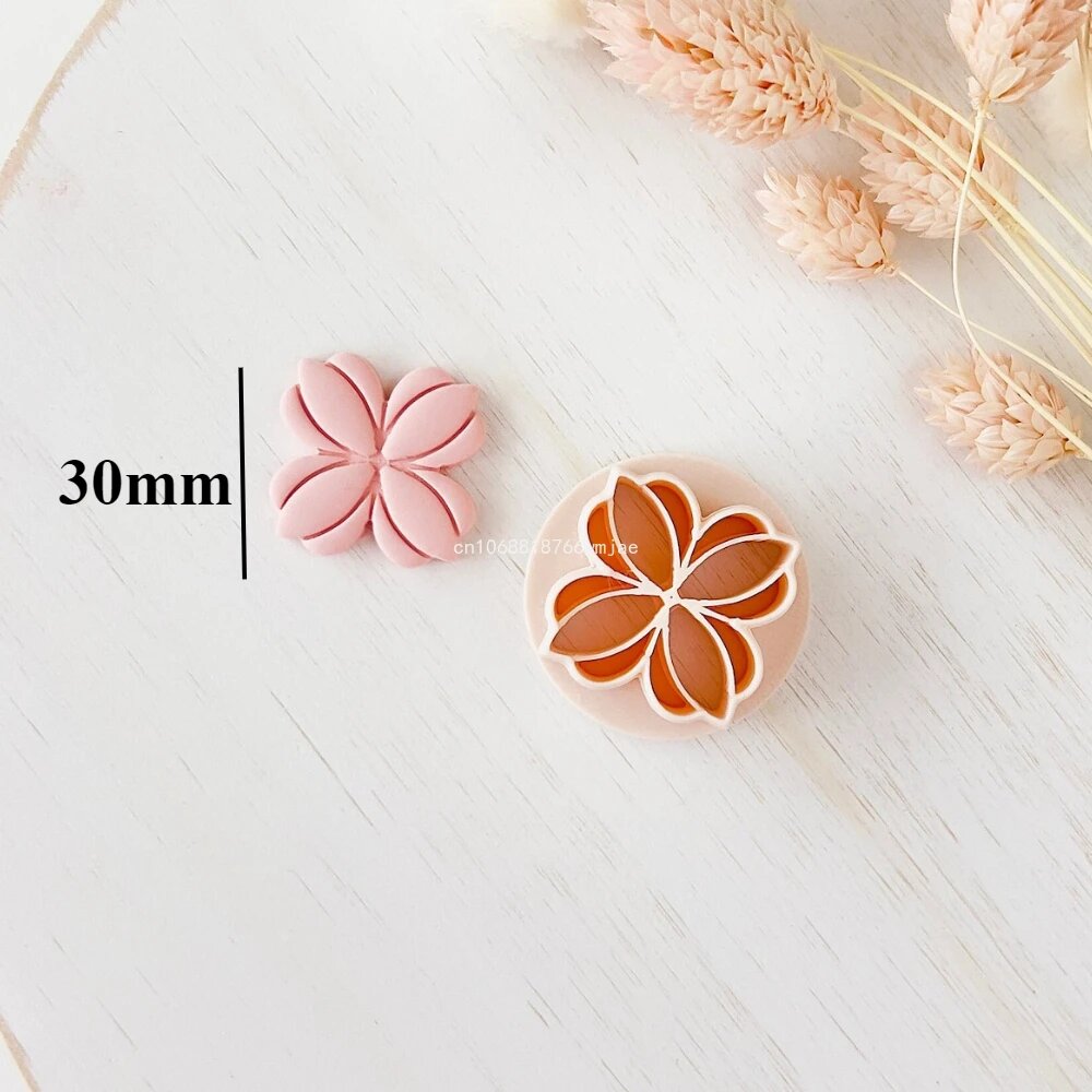 Формы для сережек из полимерной глины Rose Shape B