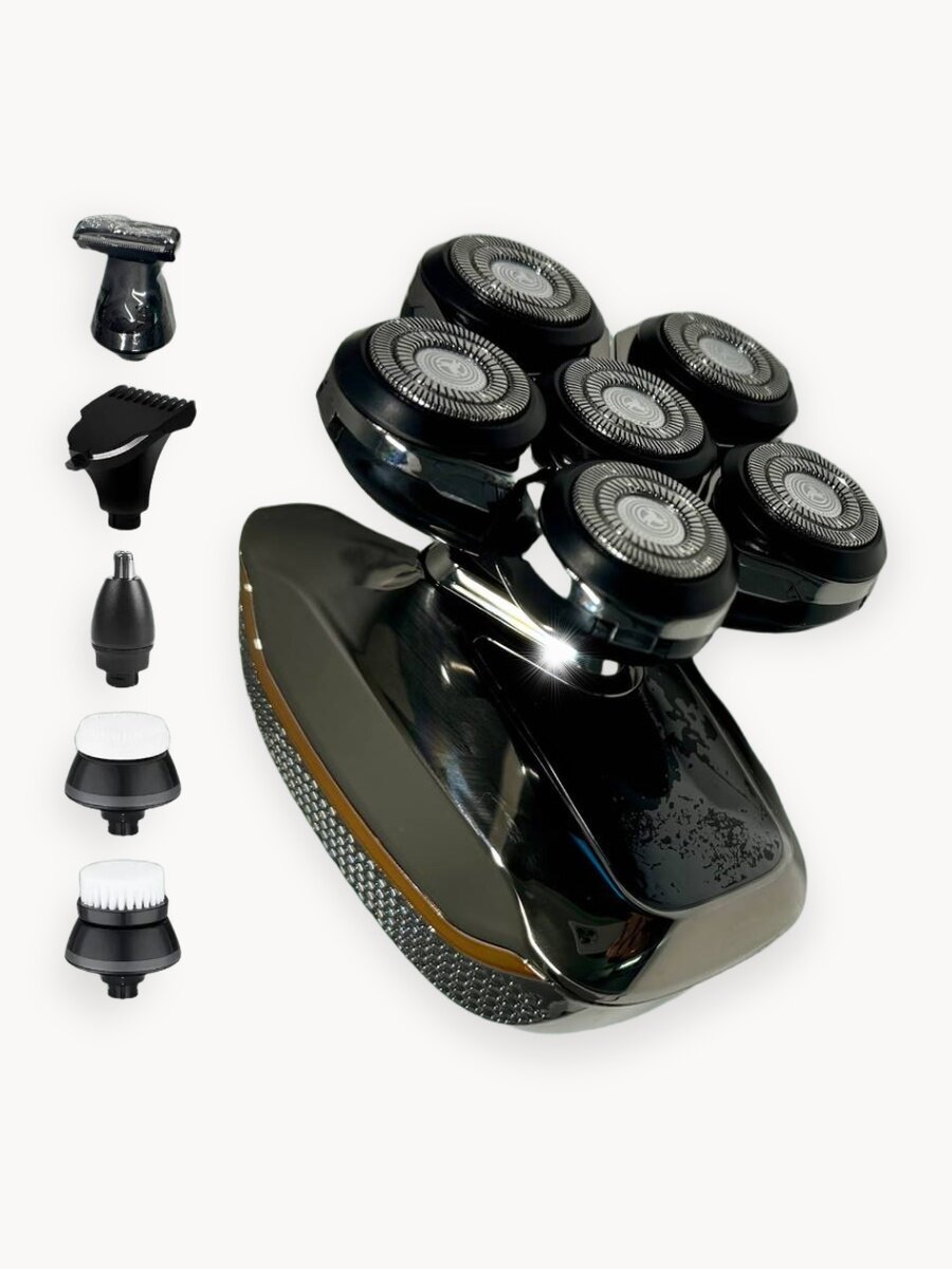 Беспроводная электробритва для мужчин 7 в 1 / Электрическая бритва для головы / для лысых 394