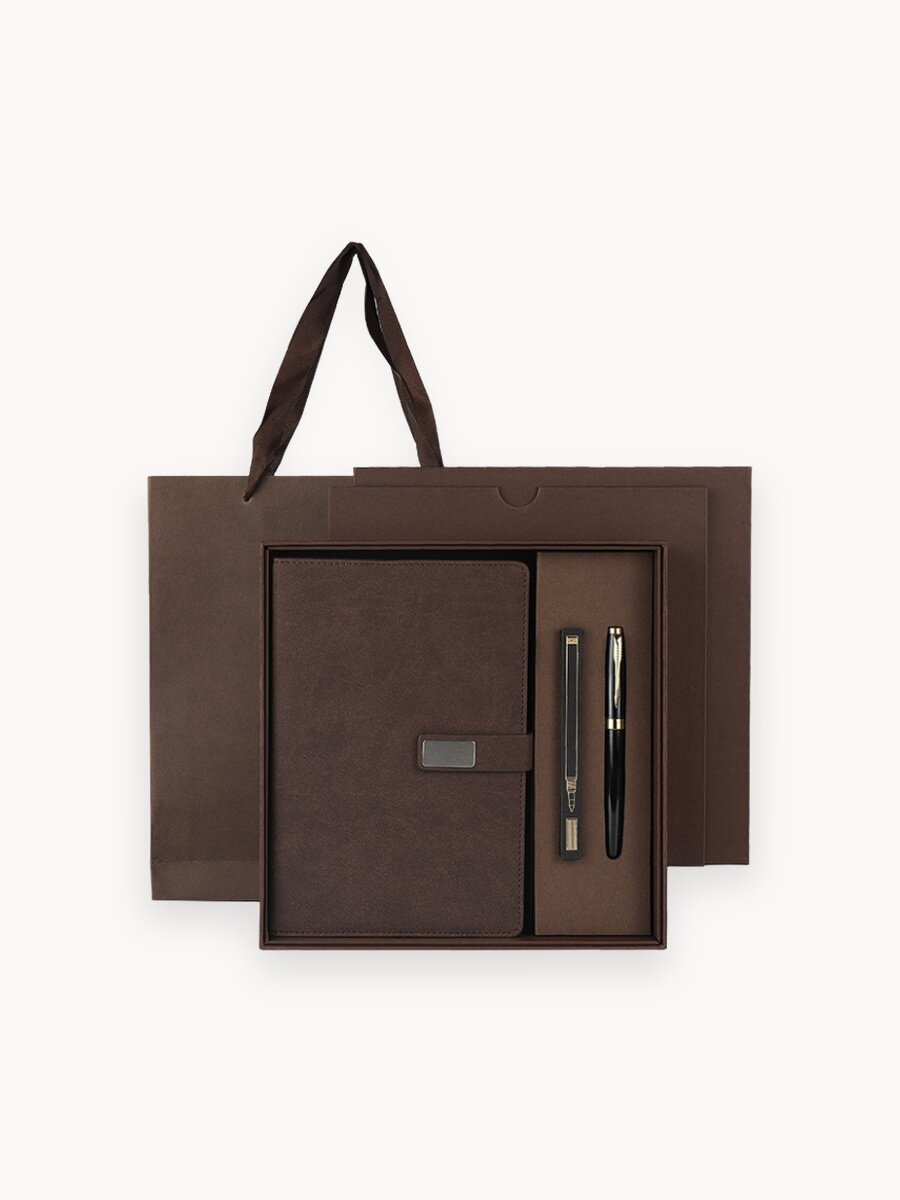 Набор изысканная упаковка мужской блокнот + ручка + маркер MyPads Y226398 красивый подарок мужу папе сыну другу брату коллеге начальнику дяде крест.