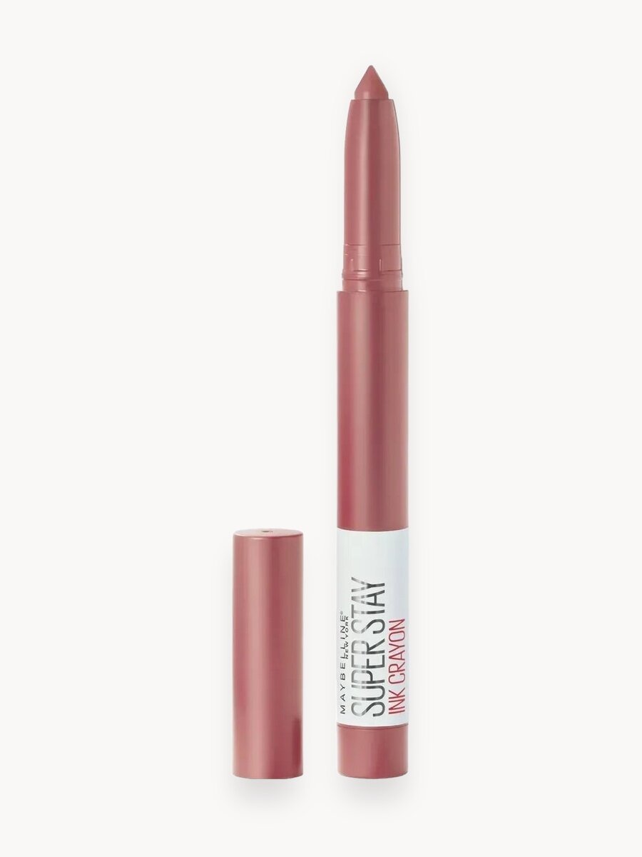Maybelline New York Помада-карандаш для губ Super Stay Ink Crayon, 15 Lead the way, стойкая матовая