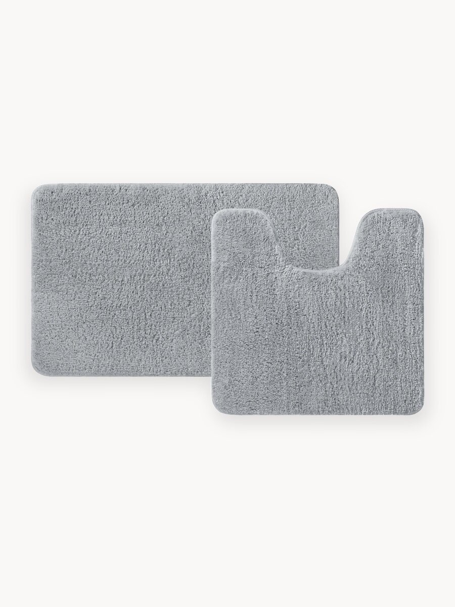 Набор ковриков для ванной комнаты IDDIS Base BSET02Mi13 50х80 + 50х50 микрофибра серый