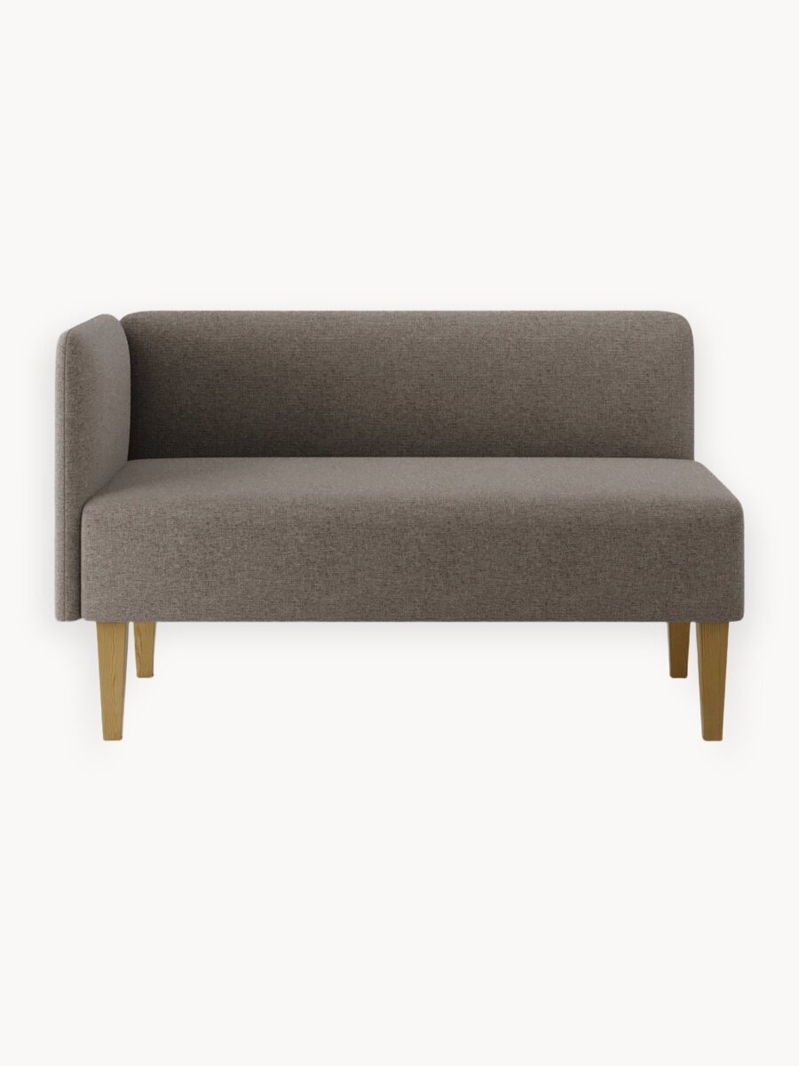 Диван кушетка мини на кухню Рогожка, Серо-коричневый, 110х50х70 см