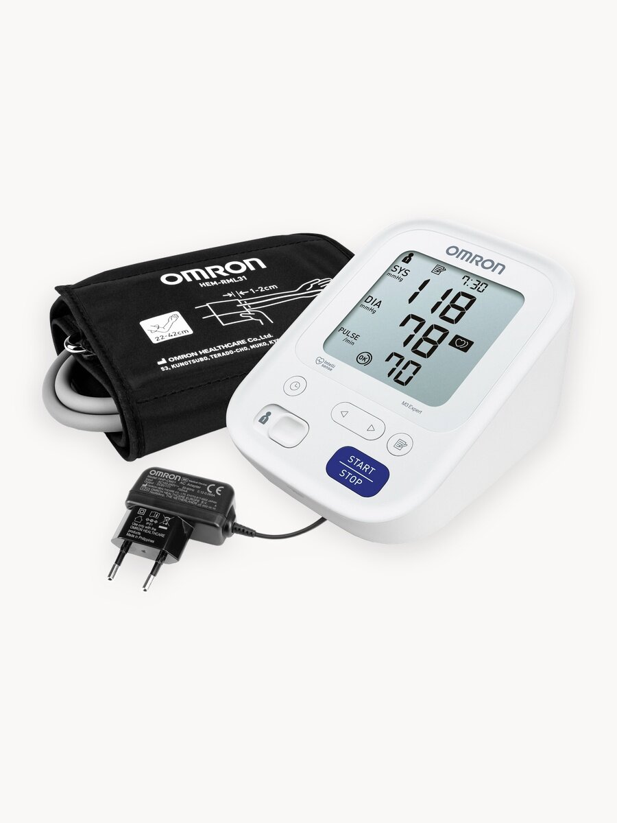 Тонометр Omron M3 Expert + адаптер + универсальная манжета (HEM 7154-ALRU)