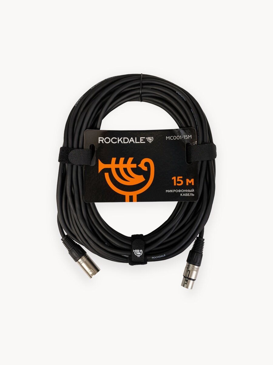 Микрофонный кабель XLR-XLR ROCKDALE MC001-15M (длина 15 метров)