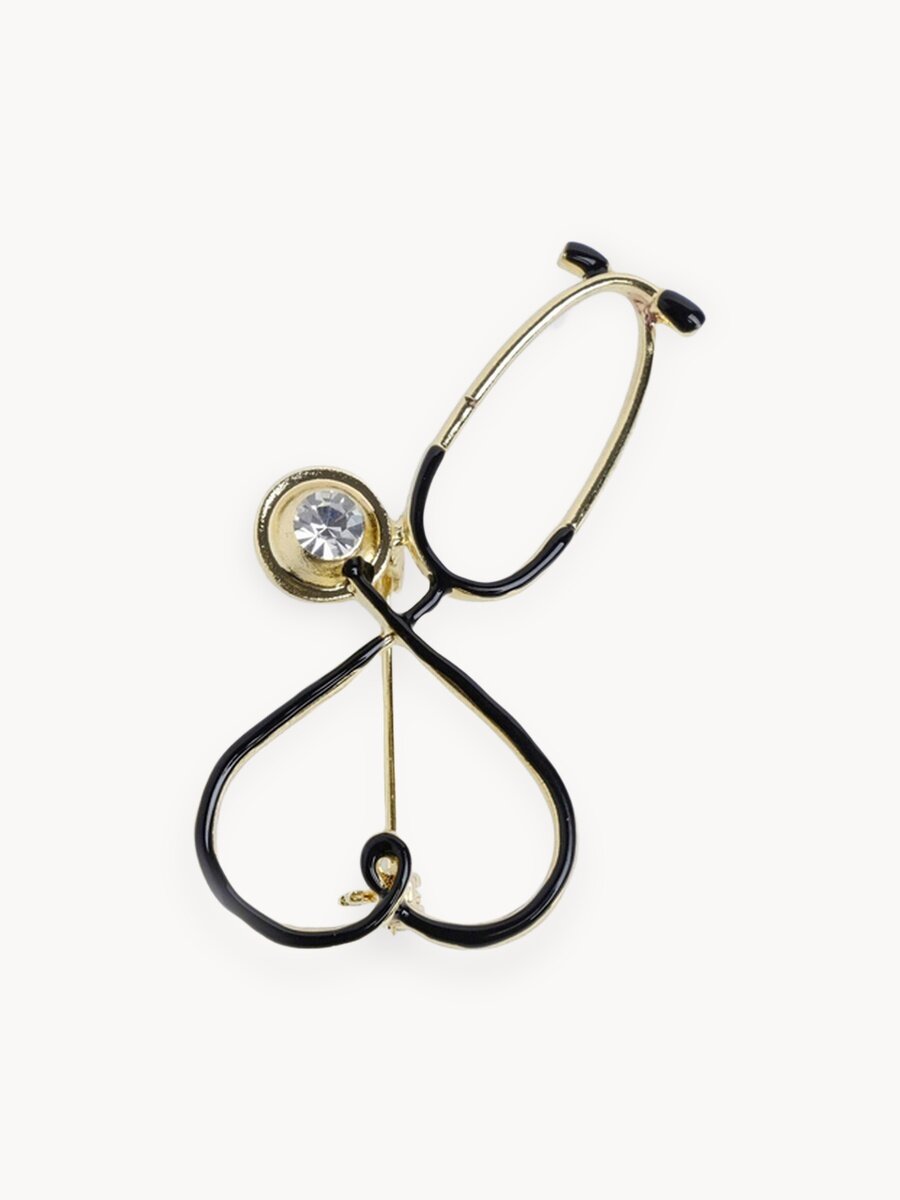 Брошь, стразы, эмаль