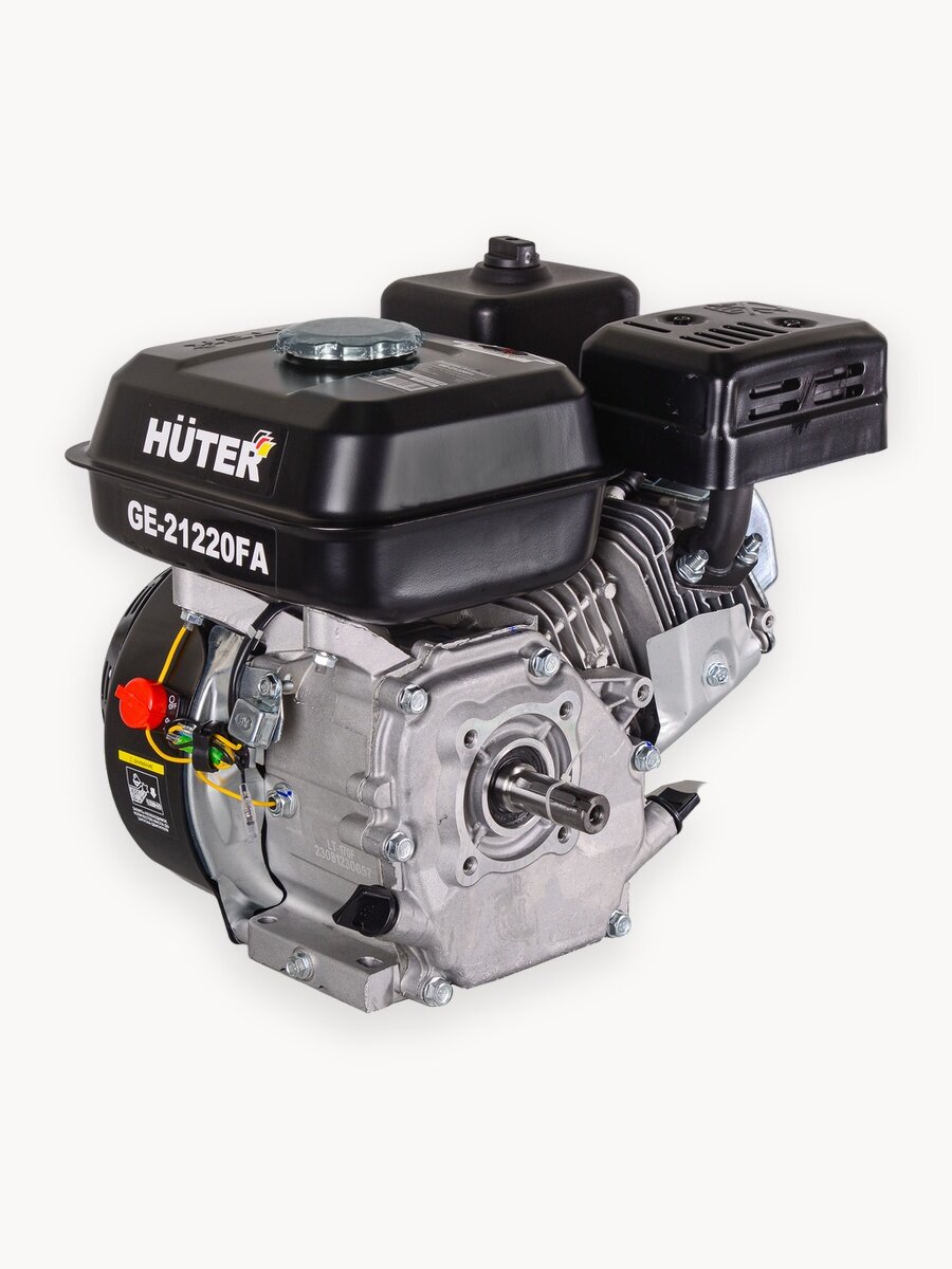 Двигатель HUTER, GE-21220FA, для садовой техники, мощность 7 л. с, 1 цилиндр