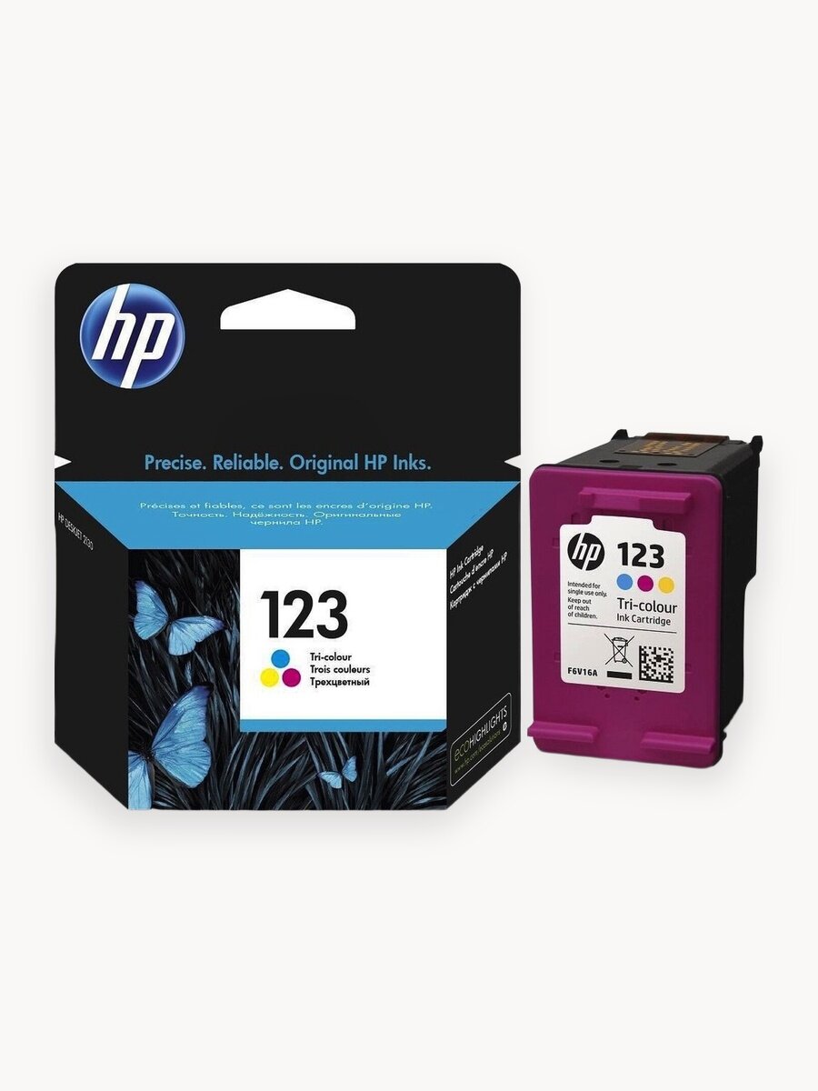 Картридж струйный HP 123 F6V16AE многоцветный (100стр.) для HP DJ 2130