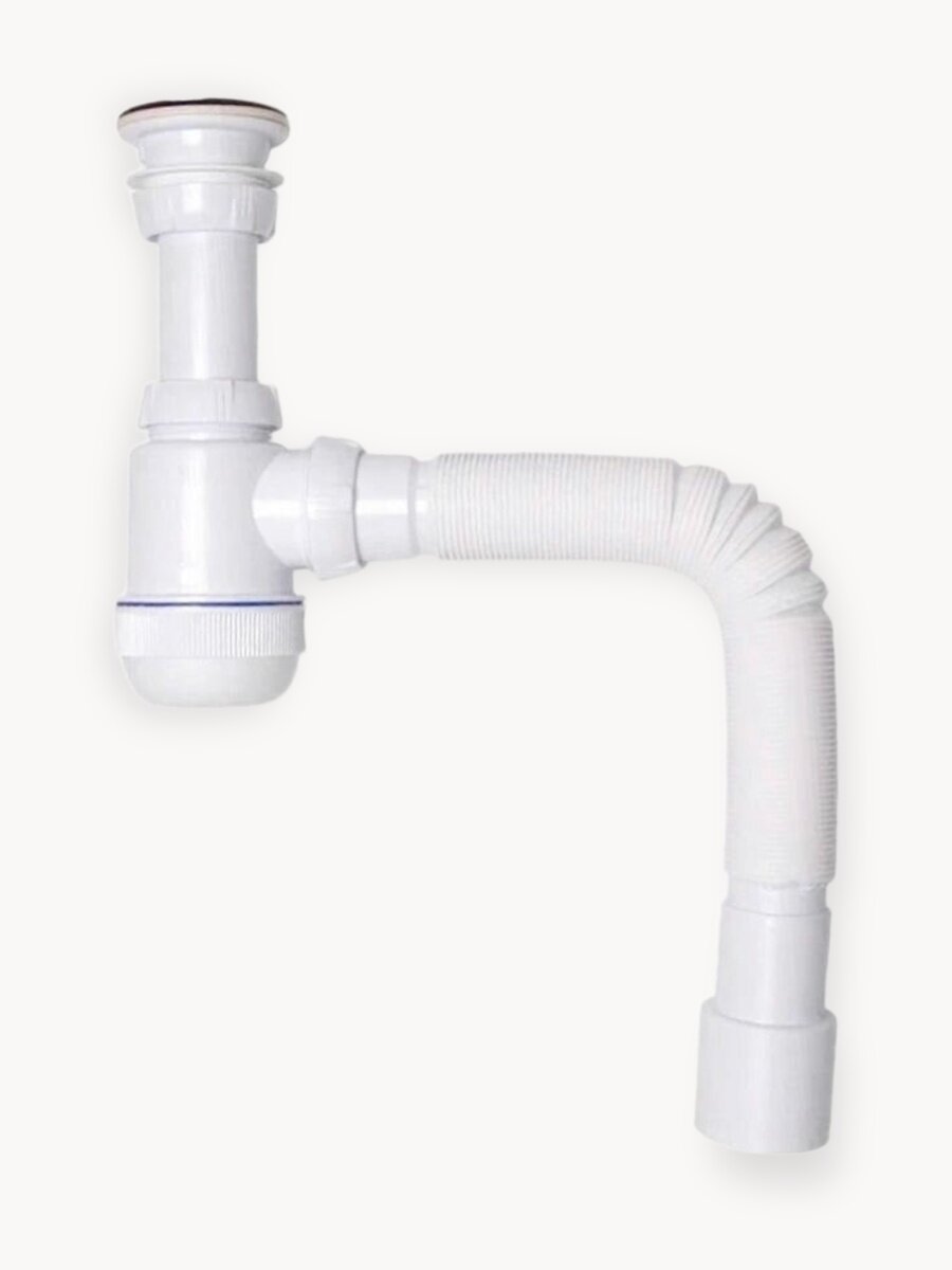 Сифон для раковины Essentials с выпуском и гофротрубой 40х40/50 мм