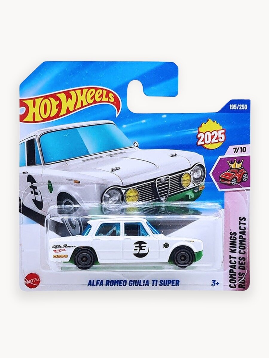 JBB98 Hot Wheels машинка металлическая игрушка коллекционная масштабная модель Alfa Romeo Giulia TI Super кейс 2025