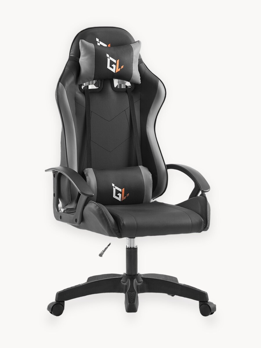 Игровое кресло компьютерное GAMELAB NOMAD Black черный, черный, искусственная кожа