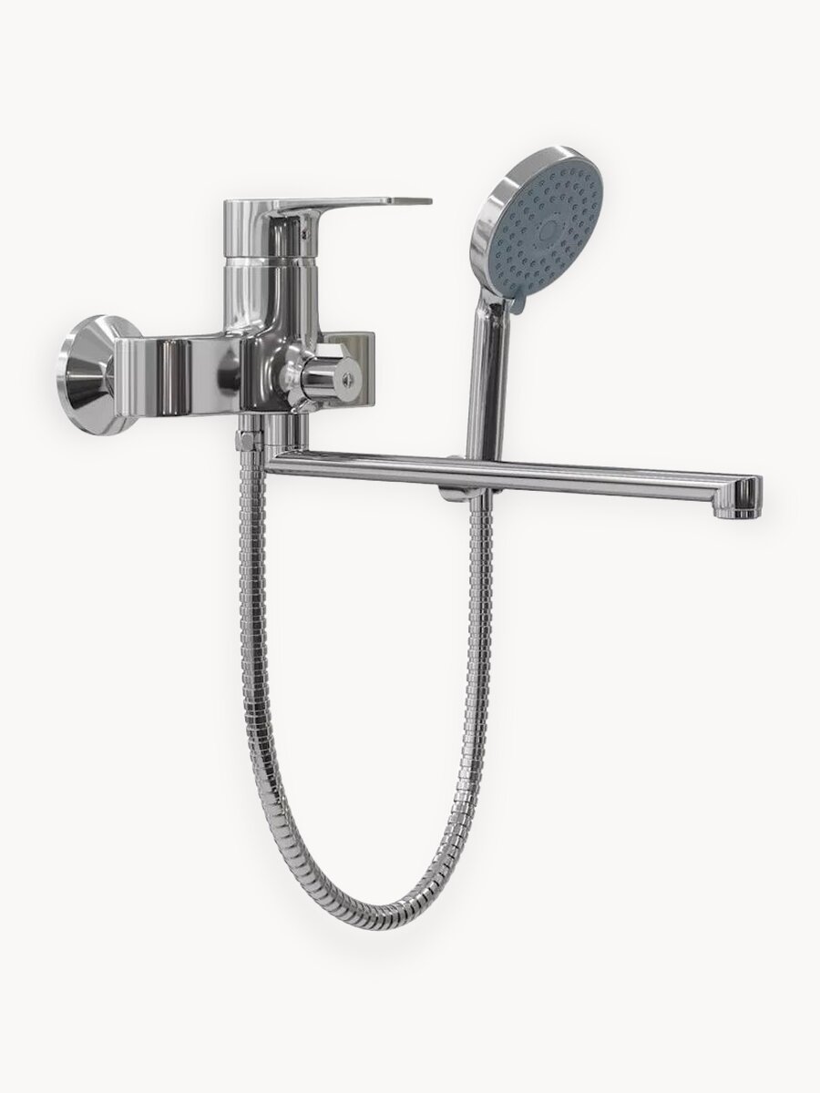 Смеситель для ванной с длинным изливом хром Teymi Lori T10222