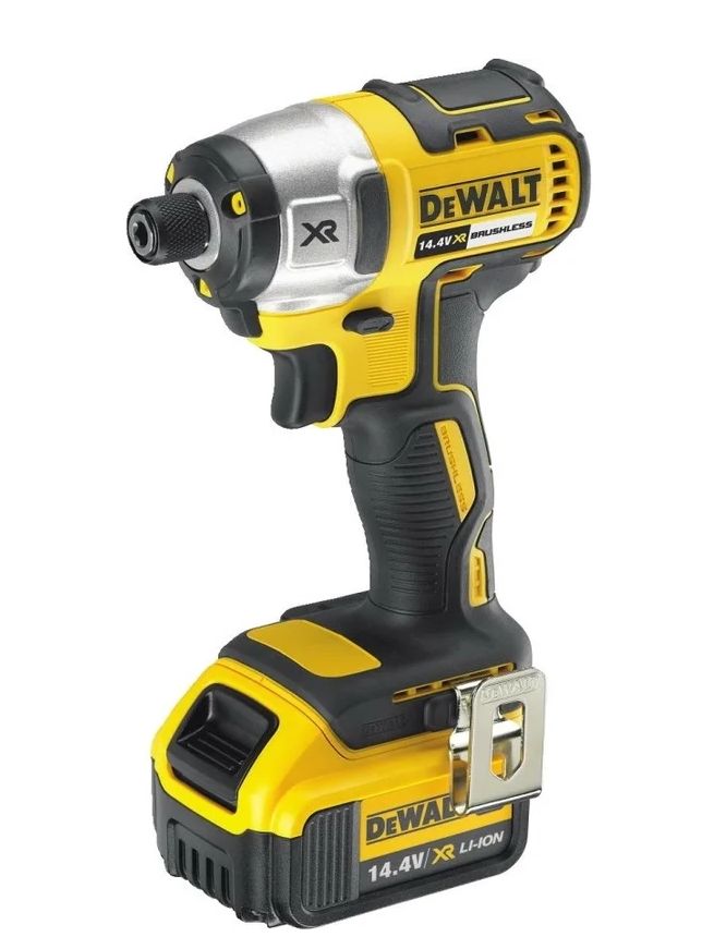 Винтоверт аккумуляторный DeWALT DCF836M2 (Серия XR, 14.4В, б/щ, 2АКБ 4Ач и ЗУ, 155Нм, 0-2800об/мин, 6-гр, 1.5кг, LED)
