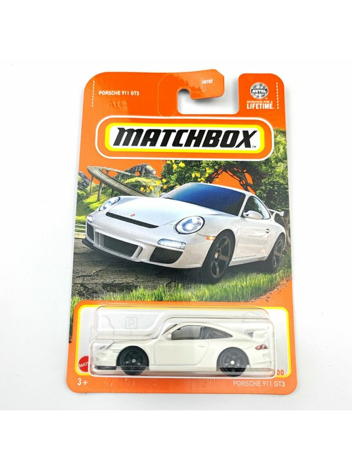 Коллекционная металлическая машинка Porsche 911 GT3 в масштабе 1:64, белый кузов, для детей от 3 лет