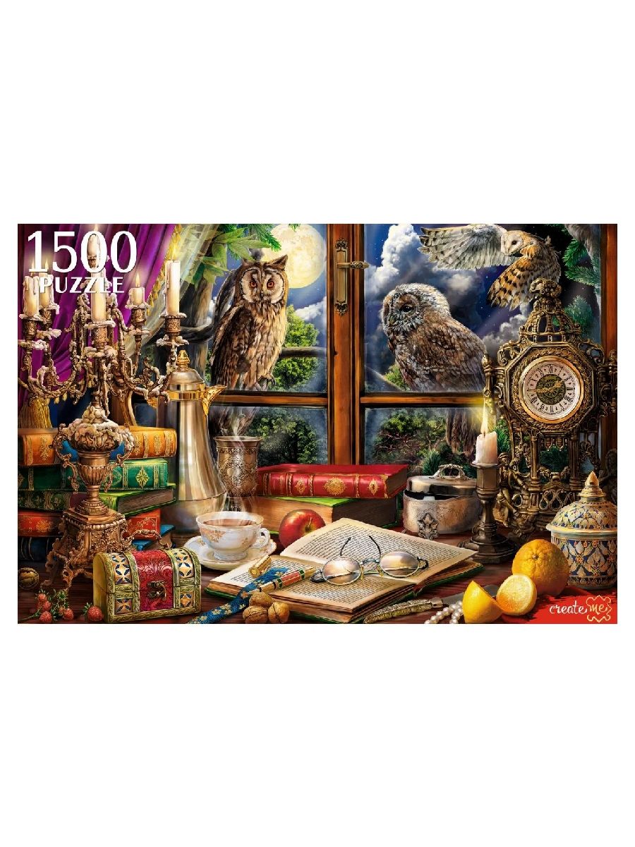 Пазлы 1500 элементов. Вечерний натюрморт С совами (Арт. Ф1500-2861)