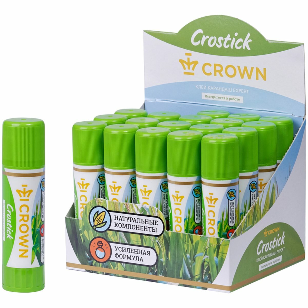 Клей-карандаш Crown Expert, 22г (CG-220), 480шт.