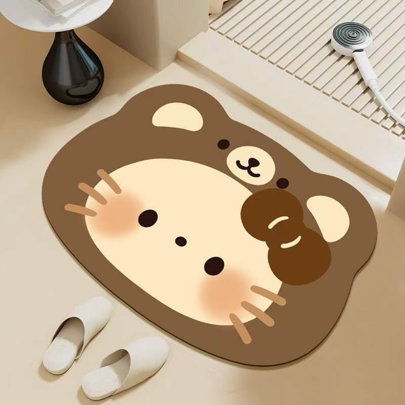 Коврик из диатомита Hello Kitty Милая кошка, быстро сохнущий впитывающий коврик, 40x60 см