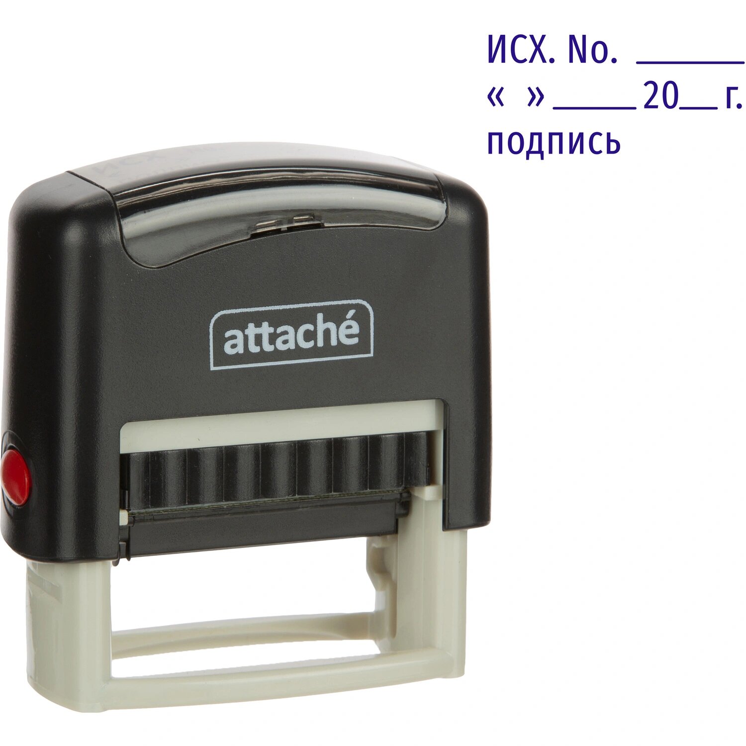 Attache Штамп стандартный Исх. №___20_г подпись Attache 35x11 мм
