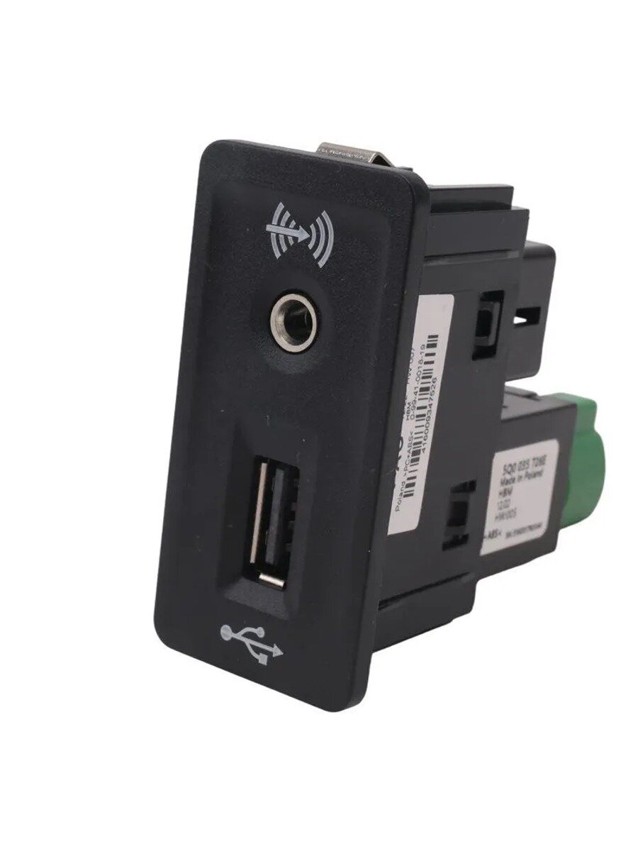 Переключатель салона автомобиля USB/AUX для Volkswagen Golf 7 и Lamando, черный