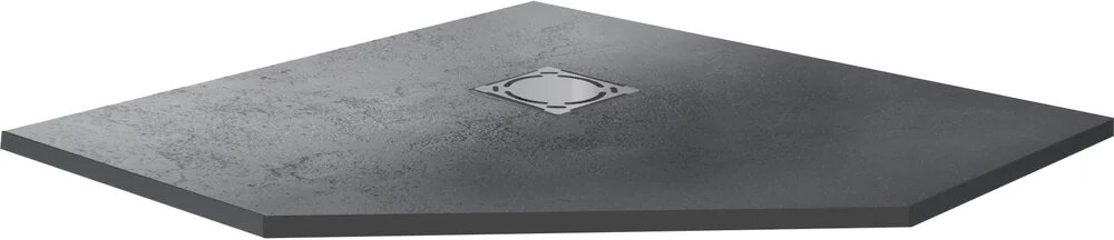 Поддон для душа RGW Stone Tray ST/T-0099G из искусственного камня, 90x90 см, низкий, пятиугольный, с антискользящим покрытием, немецкий