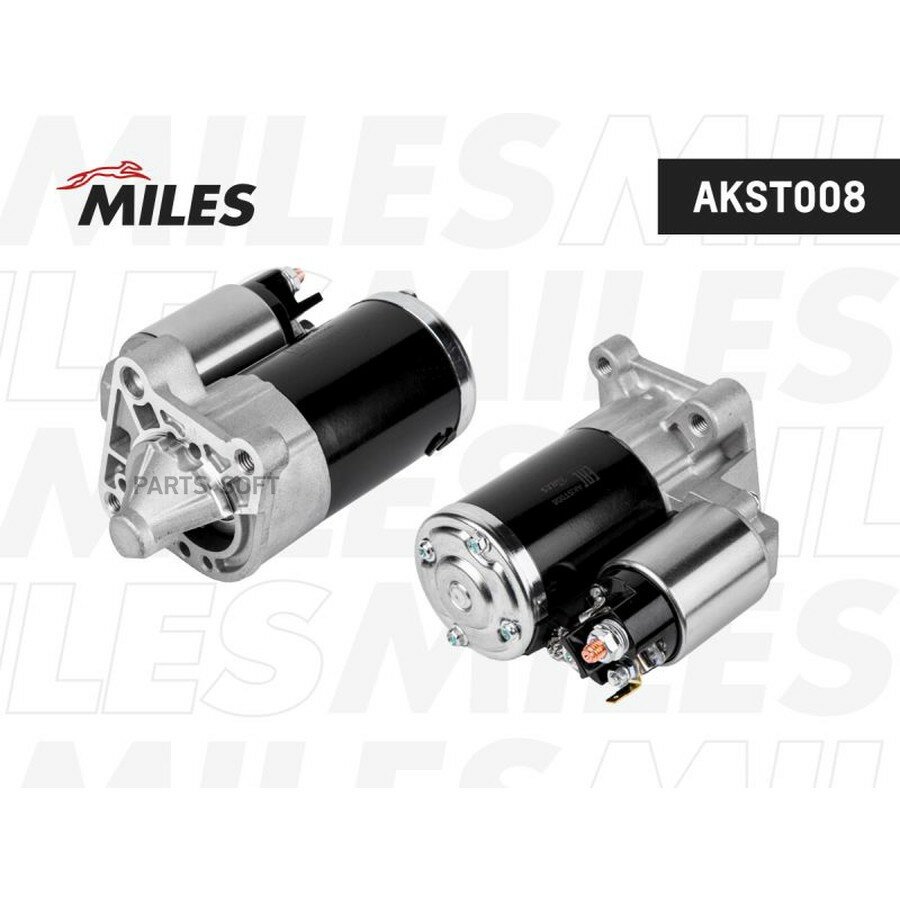 Стартер RENAULT LOGAN/SANDERO/CLIO/KANGOO/MEGANE 1.4/1.6 8V от официального дистрибьютора, MILES, артикул AKST008