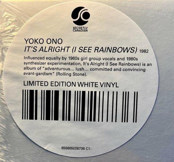 Виниловая пластинка Yoko Ono - It's Alright (I See Rainbows) / 1LP, 2026, White Vinyl — фото 1