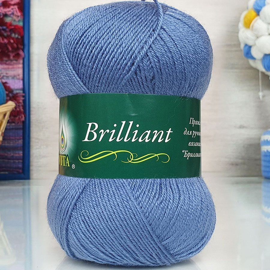Пряжа Vita BRILLIANT 16 джинсовый (5 мотков)