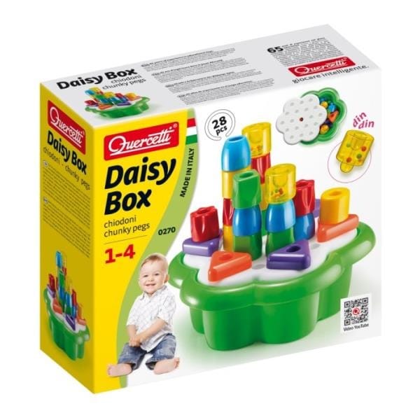 Головоломка Quercetti Daisy Box Chunky Pegs, 28 элементов