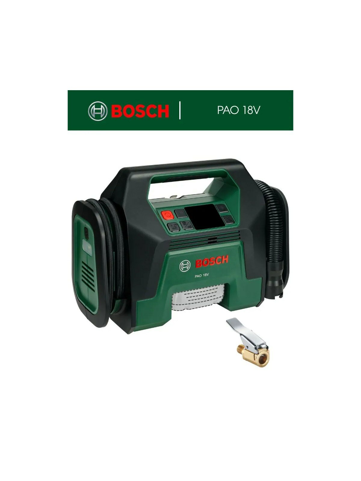 Аккумуляторный воздушный компрессор Bosch PAO 18V Solo (без аккумулятора и ЗУ), 10.3 бар, 30 л/мин, арт. 0603947400