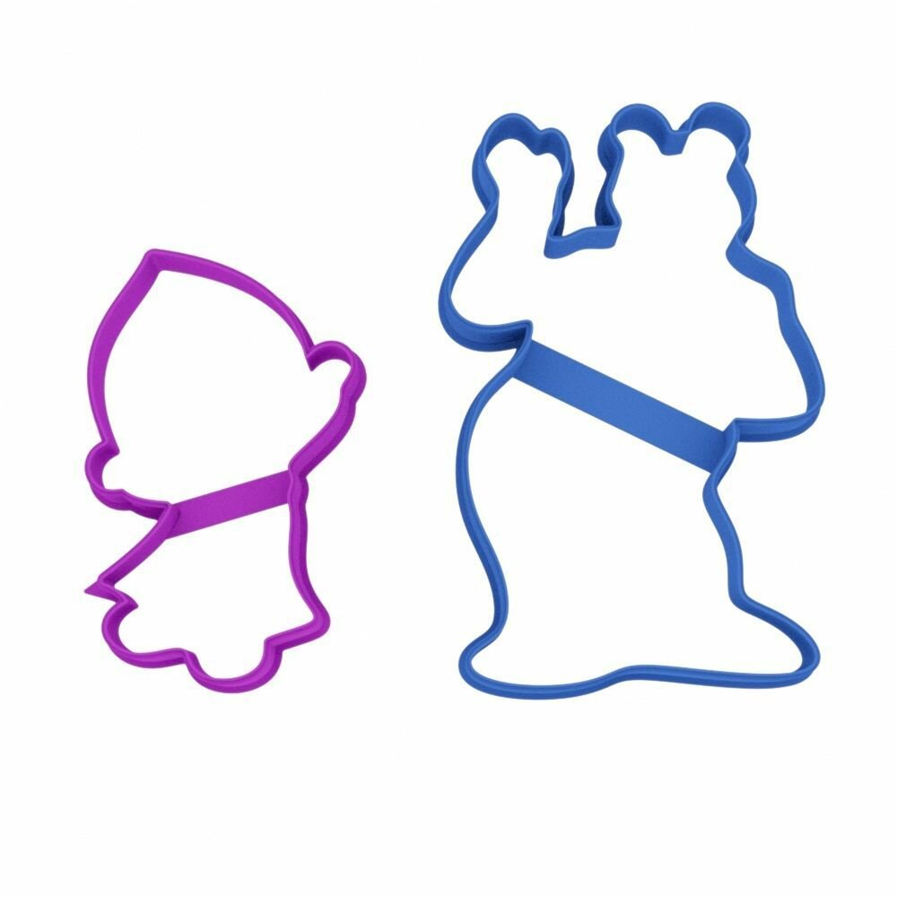 Формочки для печенья и пряников Маша и Медведь, набор 2 шт.