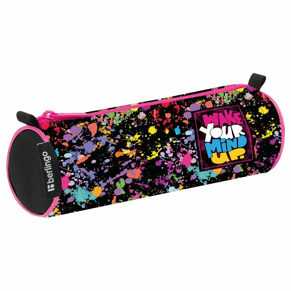 Пенал-тубус 1 отделение, 210*60 Berlingo "Wake your mind up", полиэстер