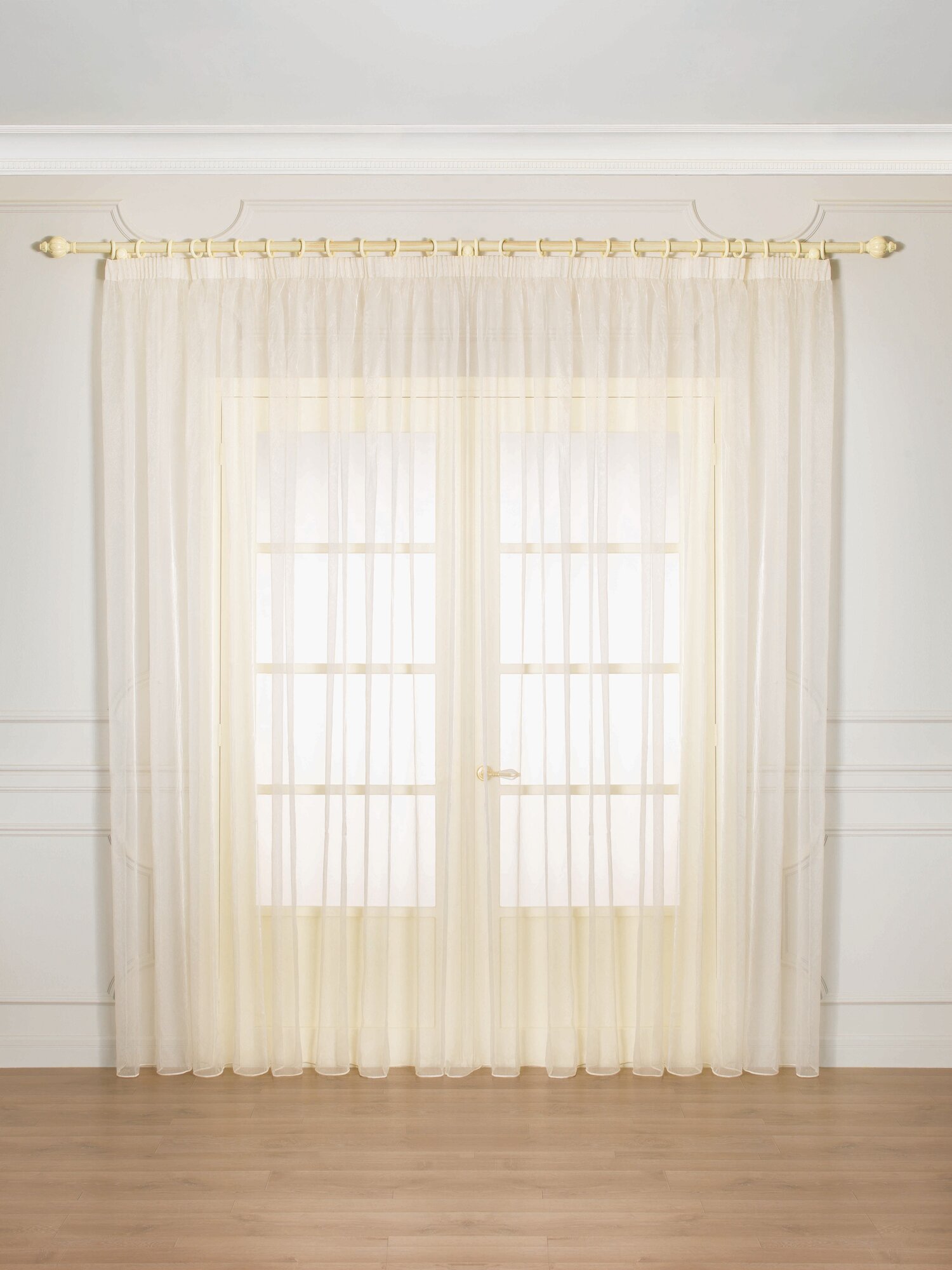 Togas Тюль для комнаты "Органза" вуаль, высота 275 на 500 ширина, экрю