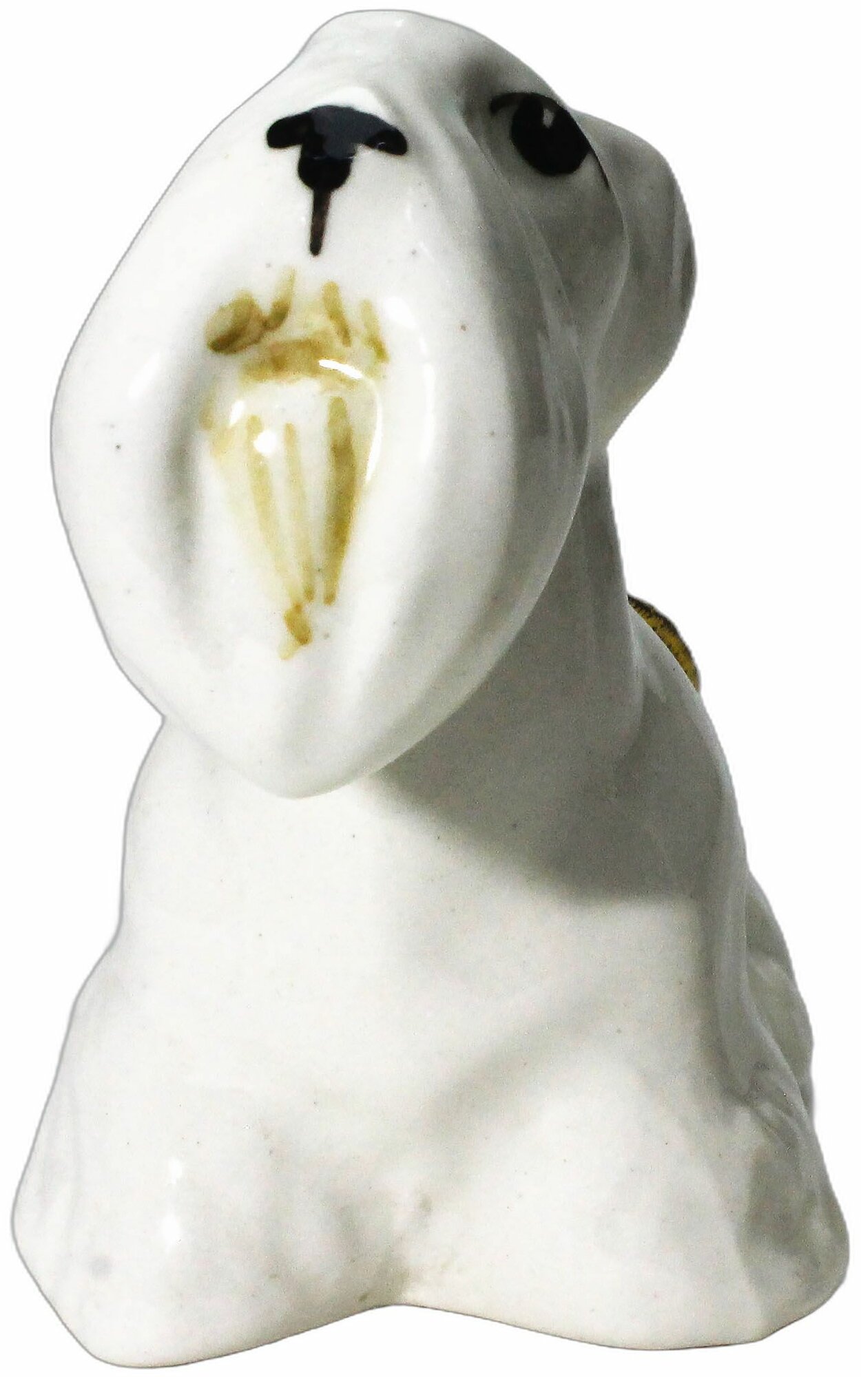 "Силихем-терьер сидит белый" в картонной коробке фарфоровая елочная игрушка украшение цветная коллекция