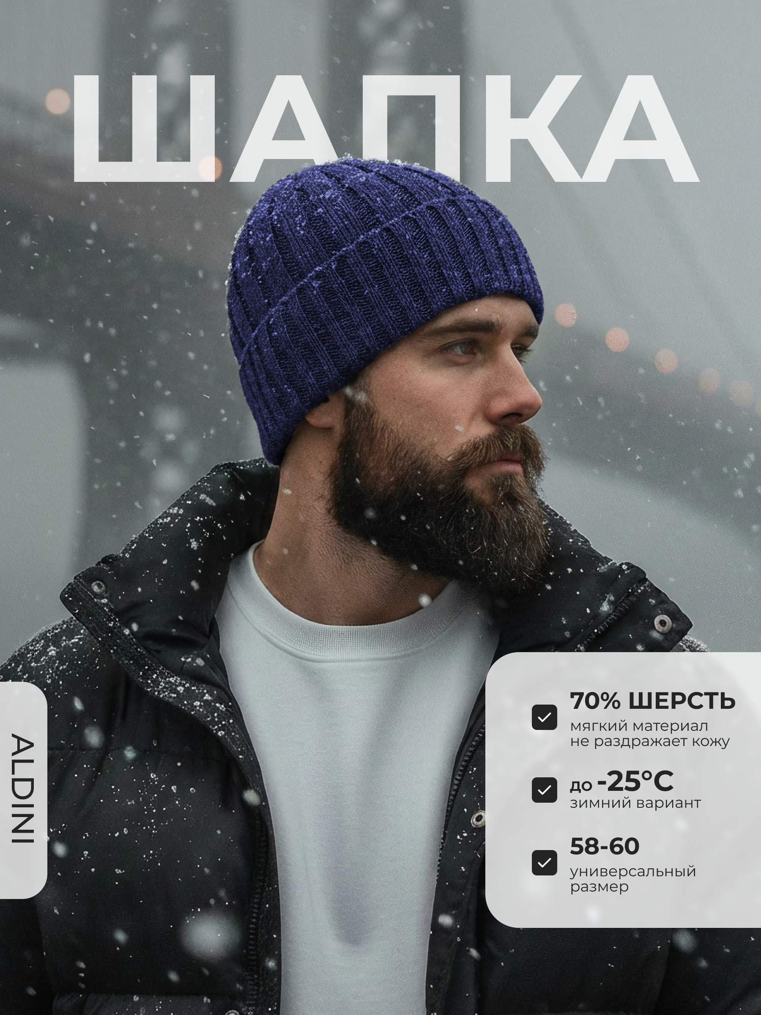 Шапка-бини ALDINI Томас для мужчин