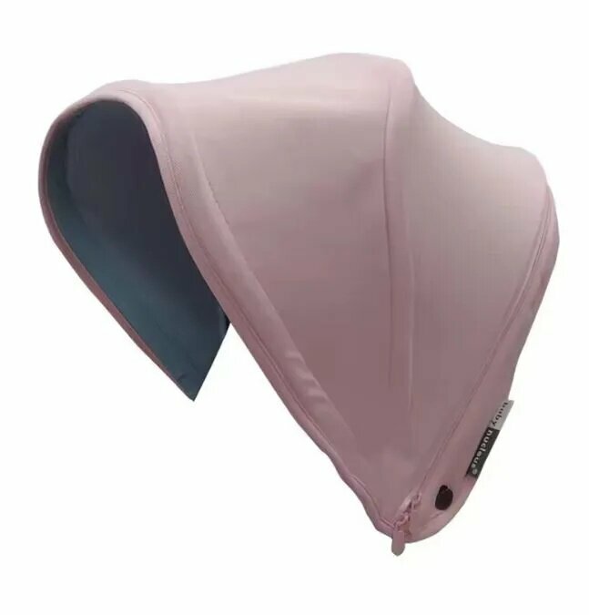 Солнцезащитный капор для коляски Бугабу Би3 / Би5, тент с сеточным окошком, расширяемый навес, Розовый