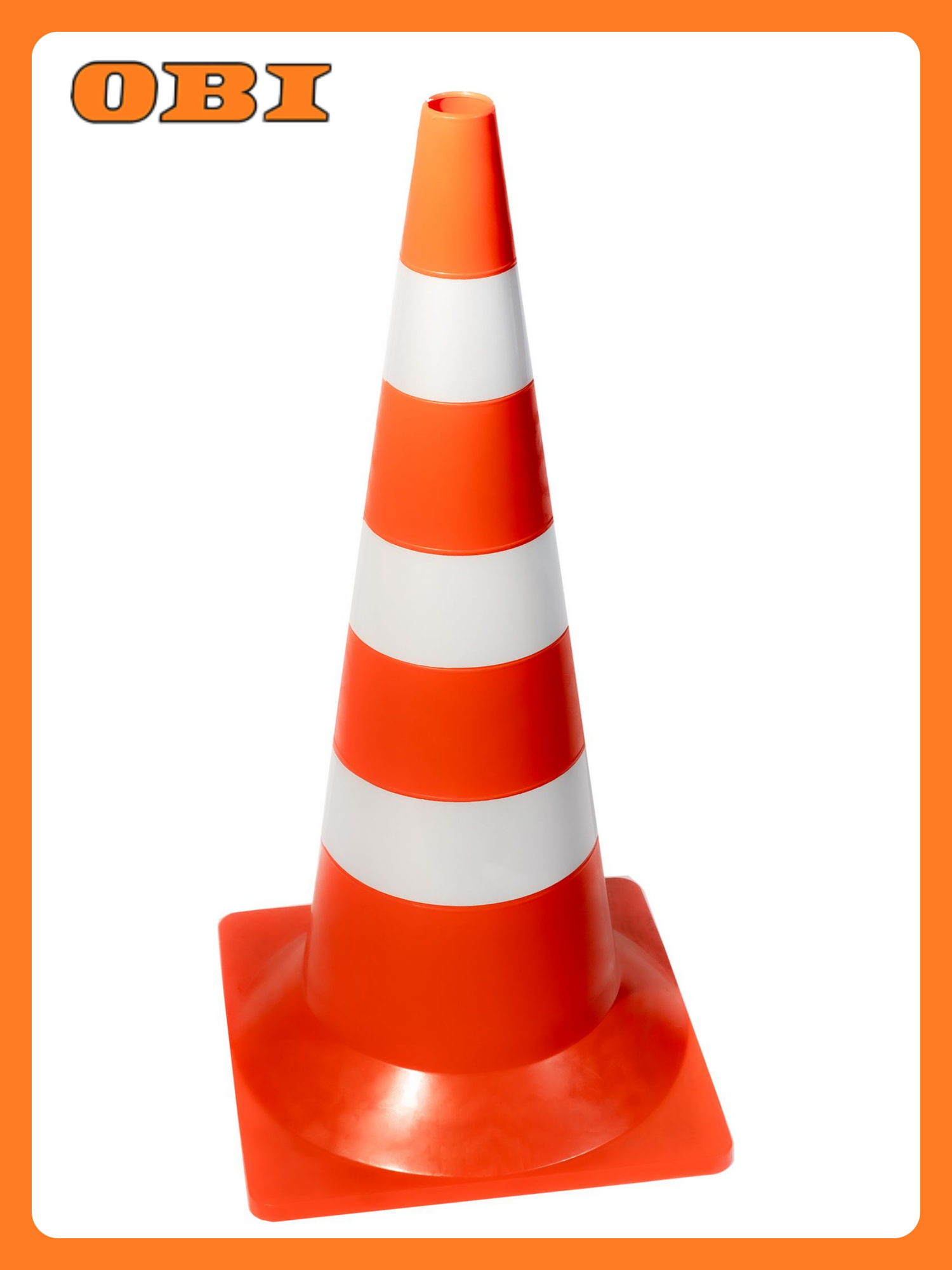 Конус дорожный красно-белый 750 мм