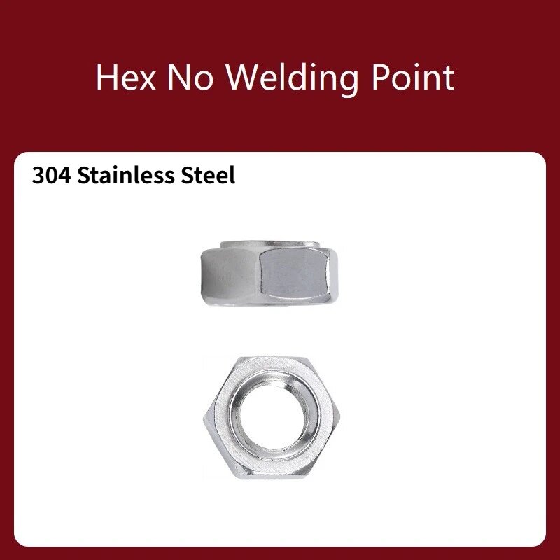 Сварочные гайки M3-M16 нержавеющая сталь M6(10pcs), Hex A Type(304)